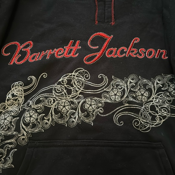 Tops | Black Barrett Jackson Half Sleeve Hoodie | Poshmark